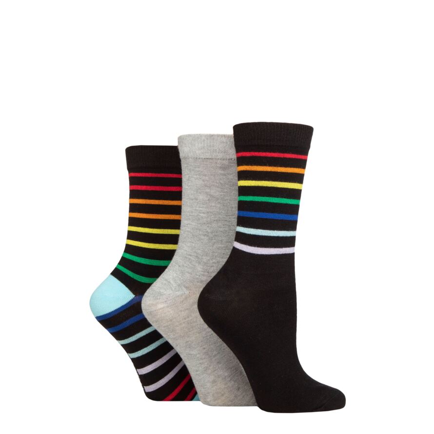 Ladies 3 Pair SOCKSHOP Wildfeet Patterned Bamboo Socks from SOCKSHOP