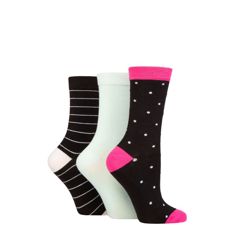 Ladies 3 Pair SOCKSHOP Wild Feet Patterned Bamboo Socks from SockShop