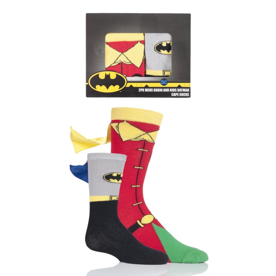 Batman and Robin Gift Boxed Cotton Socks