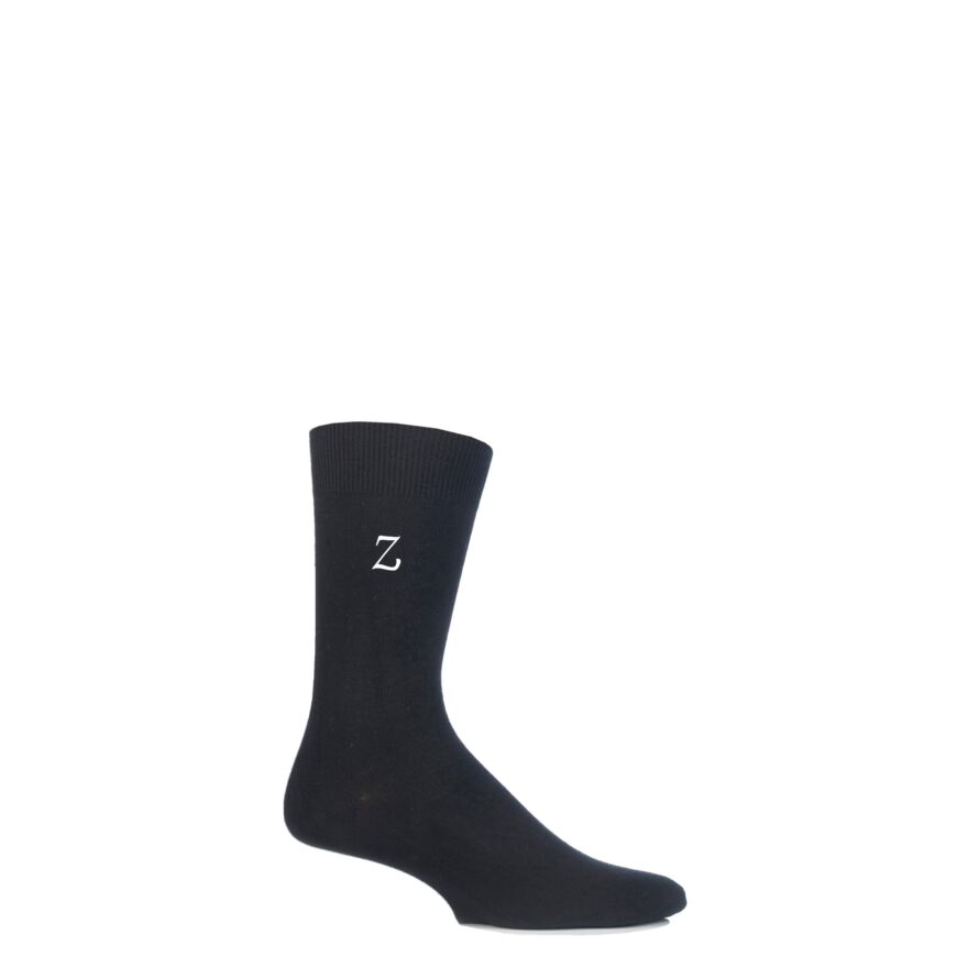 SOCKSHOP New Individual Embroidered Initial Socks - U-Z