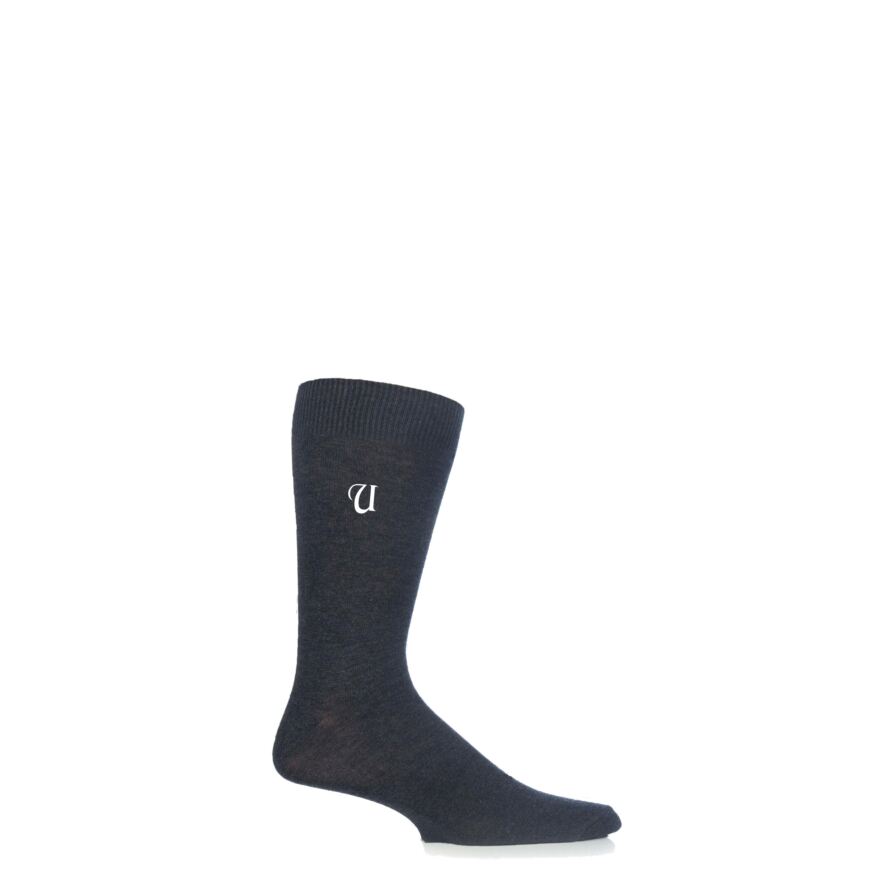SOCKSHOP New Individual Embroidered Initial Socks - U-Z