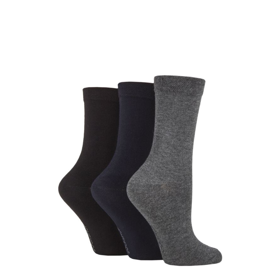 Ladies 3 Pair SOCKSHOP Patterned Bamboo Socks from SockShop