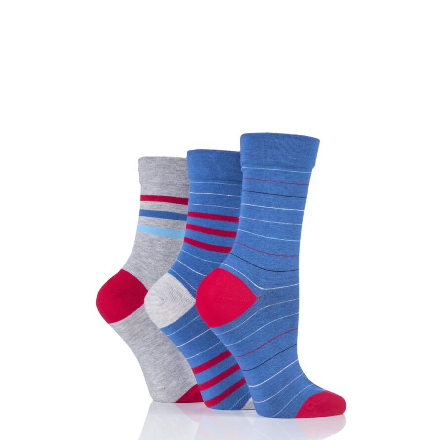 Ladies 3 Pair SOCKSHOP Gentle Bamboo Socks with Smooth Toe Seams in ...