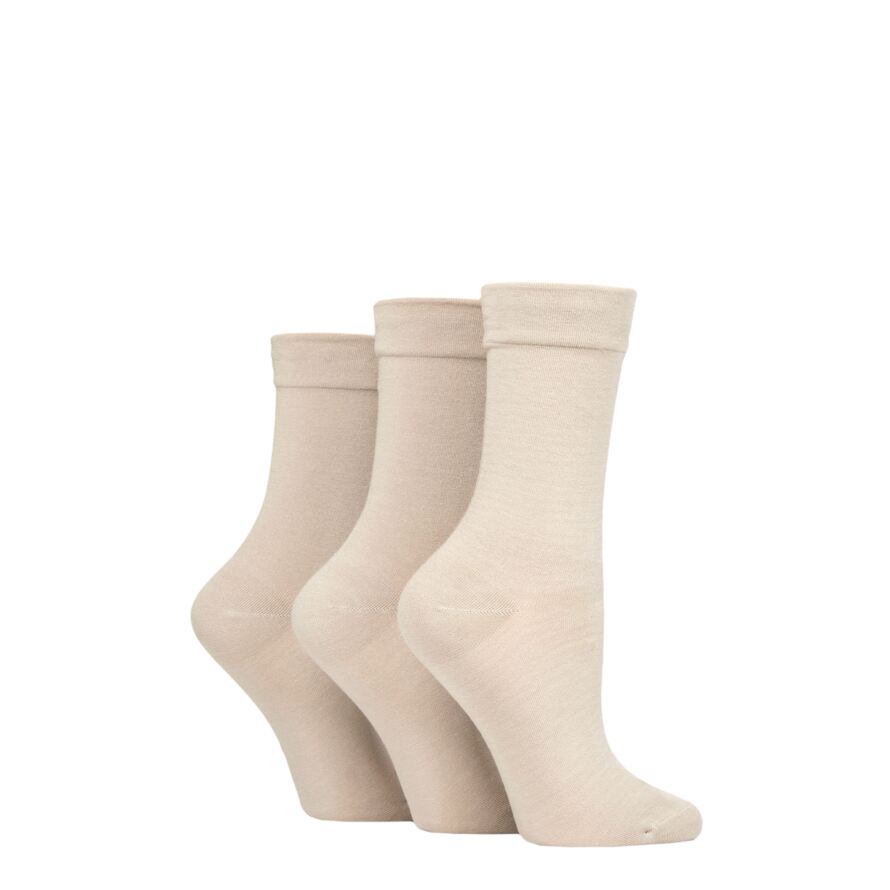 Ladies 3 Pair SOCKSHOP Gentle Bamboo Socks with Smooth Toe Seams in ...