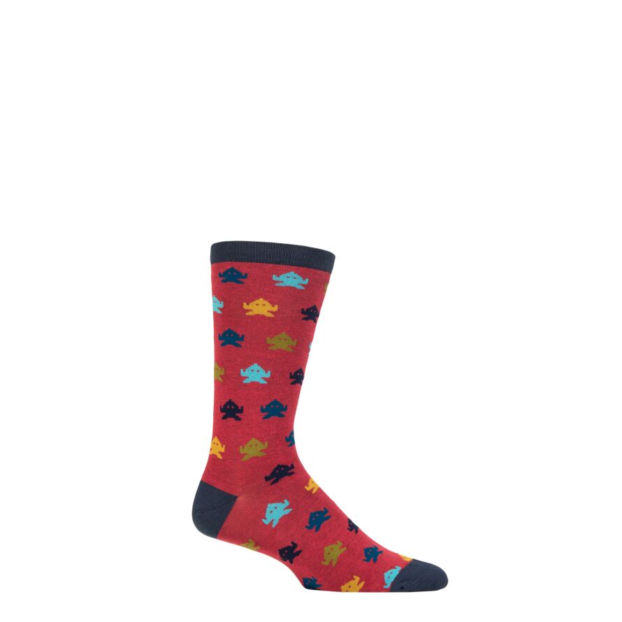 Mens 1 Pair Thought Salas Organic Cotton Rocket Socks from SockShop