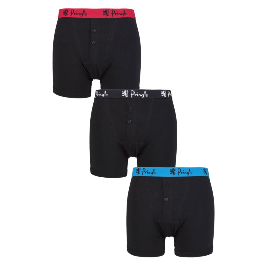 Pringle Button Front Cotton Boxer Shorts | SOCKSHOP