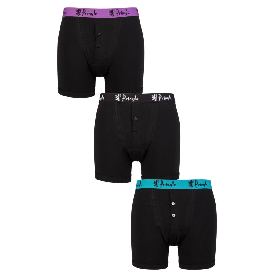 Pringle Button Front Cotton Boxer Shorts | SOCKSHOP