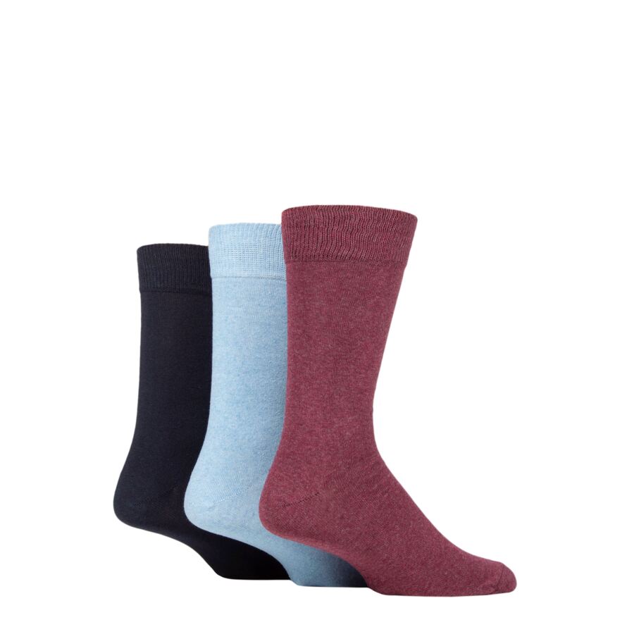 Mens 3 Pair SOCKSHOP TORE 100% Recycled Plain Cotton Socks from SockShop