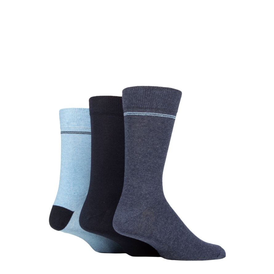 Mens 3 Pair SOCKSHOP TORE 100% Recycled Placement Stripe Cotton Socks ...