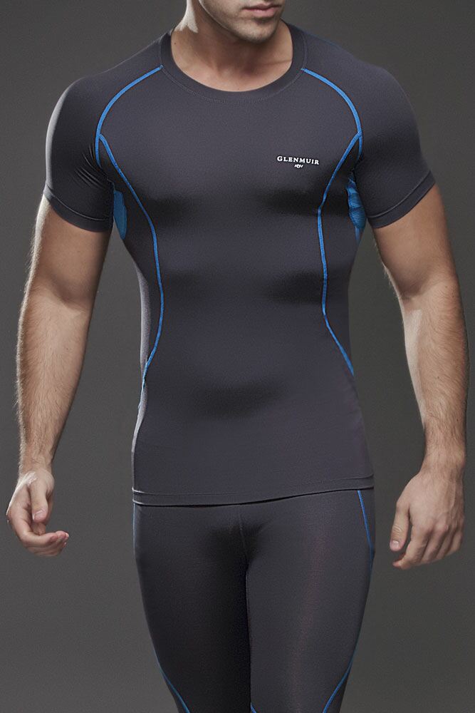 Mens 1 Pack Glenmuir Short Sleeved Compression Base Layer T-shirt In 2 ...