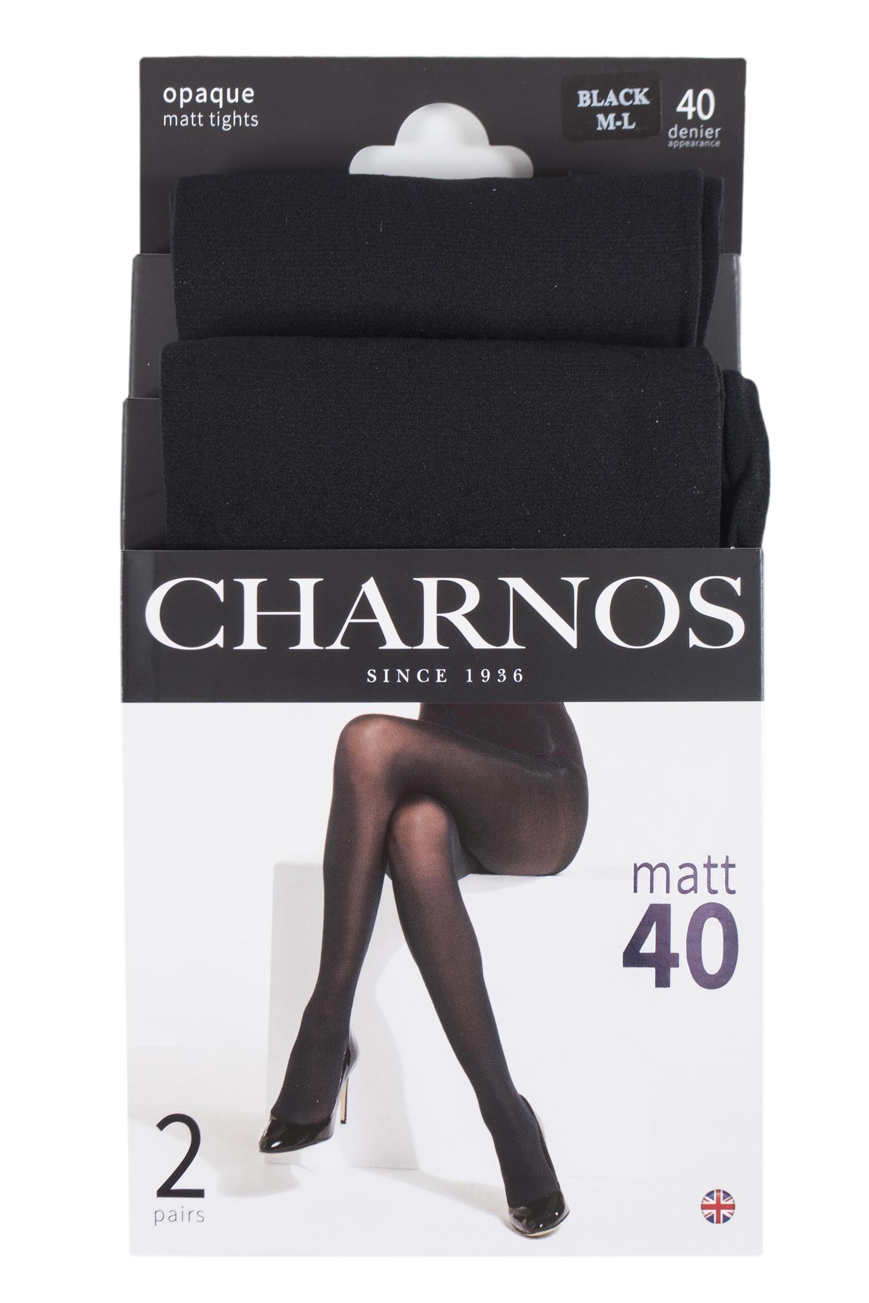 Charnos 40 Denier Tights With Comfort Top | SockShop