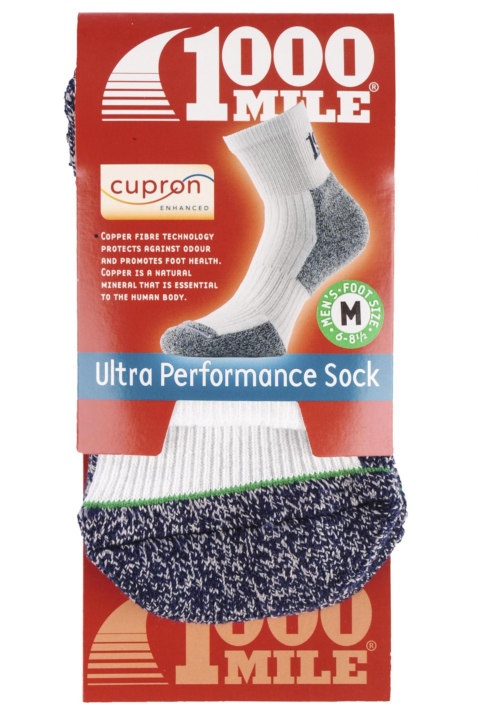 Mens 1 Pair 1000 Mile Ultra Performance Cupron Sports Socks In 2 ...