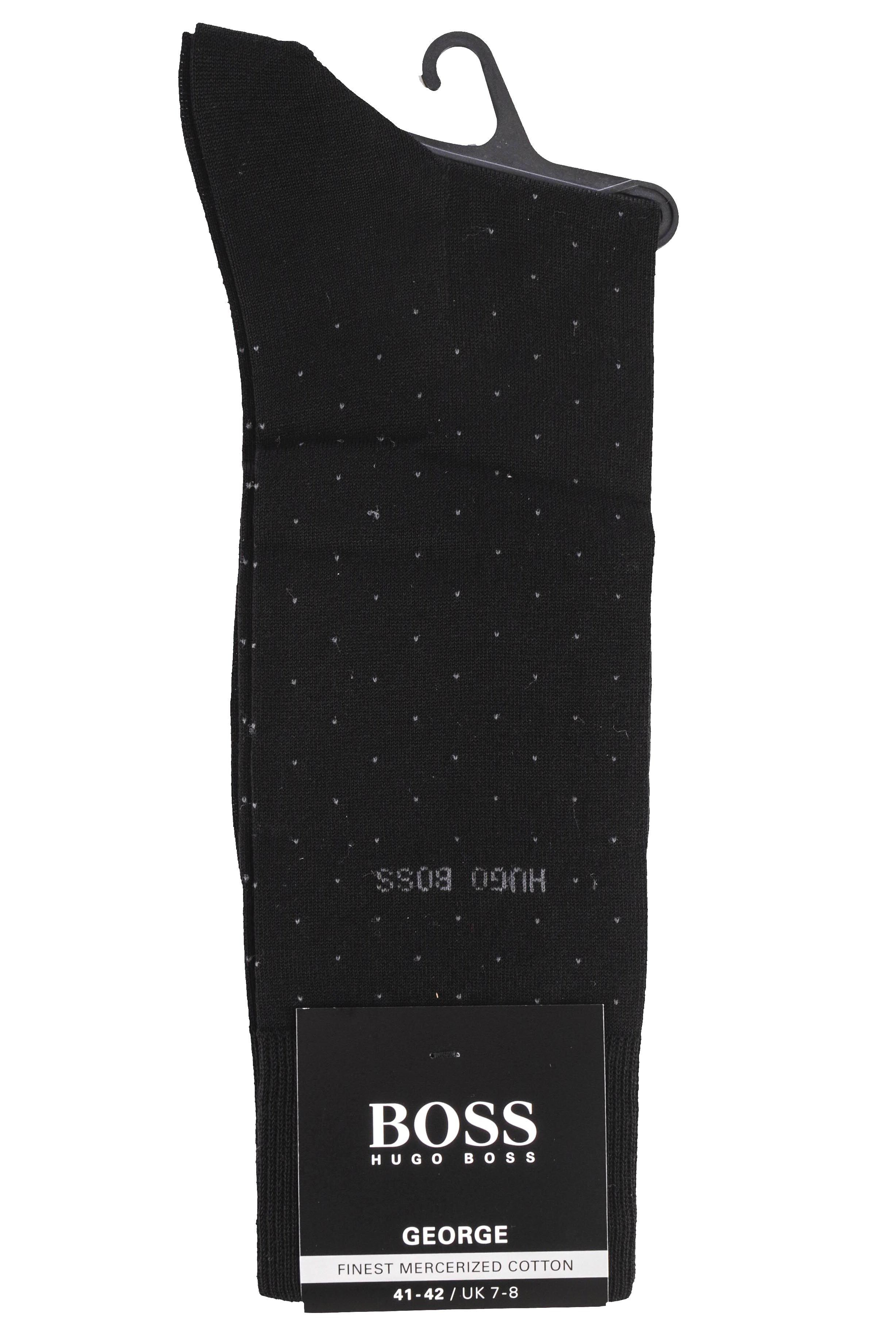 Mens 1 Pair Hugo Boss George 80% Mercerised Cotton Dotted Socks In 3 ...