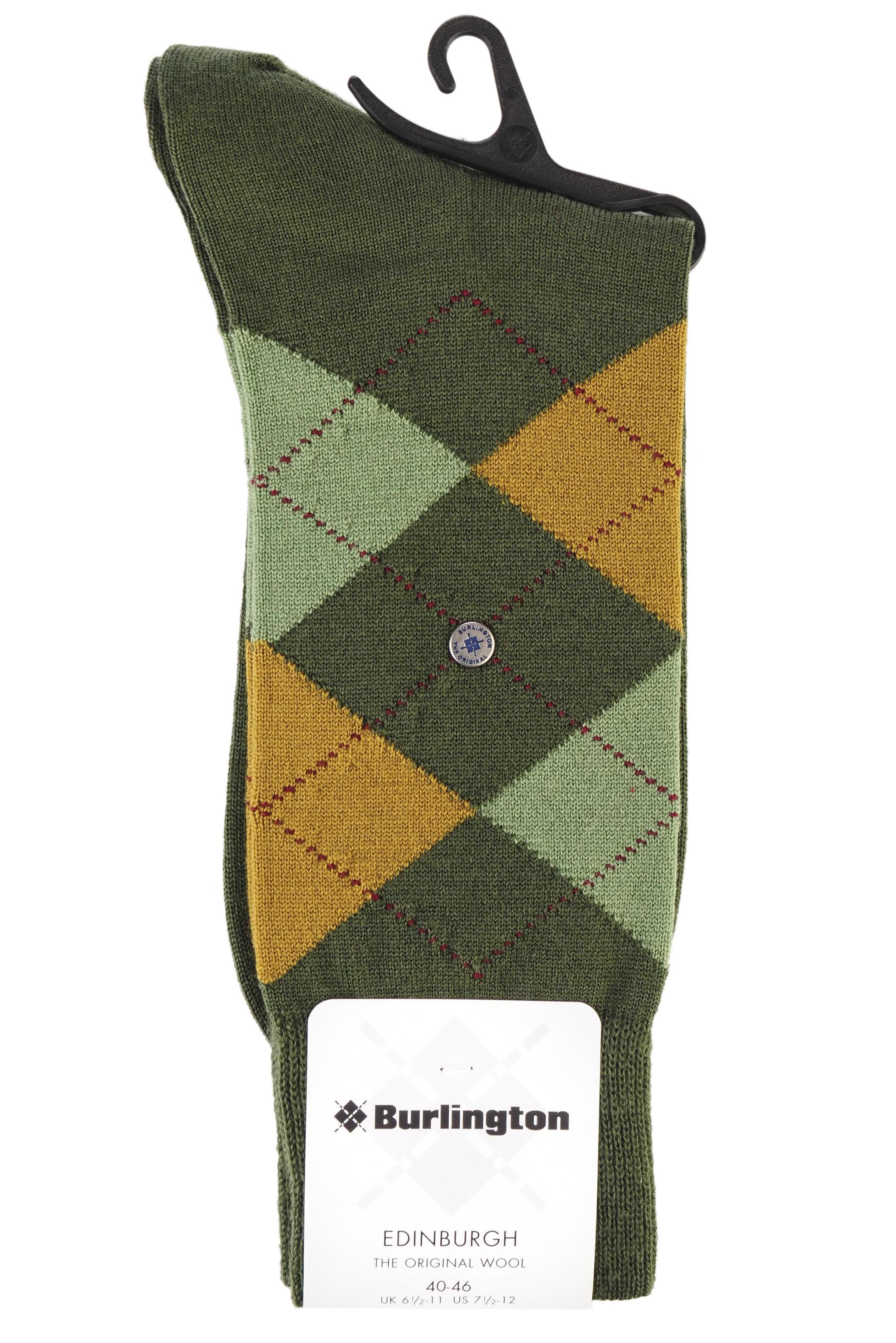 Mens 1 Pair Burlington Edinburgh Virgin Wool Argyle Socks In 6 Colours ...