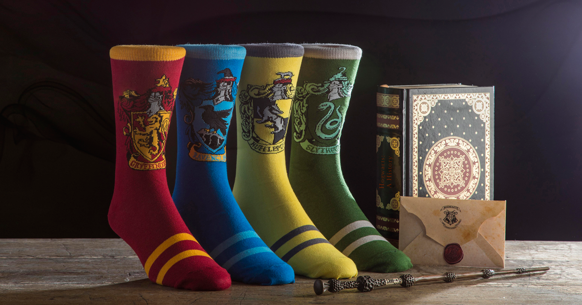 Men's Harry Potter Hogwarts Houses Badge Socks from SOCKSHOP