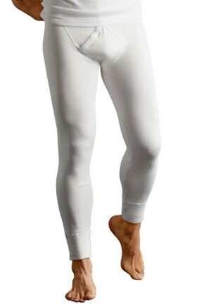 Mens 1 Pair Jockey Thermal Long John In 2 Colours White L | Demiba